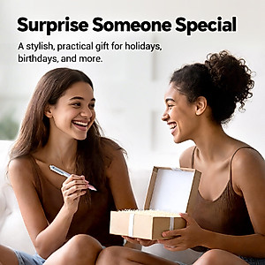 WRITECH Retractable Gel Ink Pens: 8ct Black Ink 0.5mm Fine Point Tip Pen Comfort Grip Smooth Writing with Aesthetic Gradient Color Barrel for Journaling Note Taking Sketching No Bleed & Smear