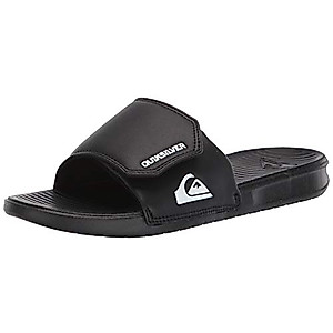 Quiksilver mens Bright Coast Adjust Sandal, Black/White/Black, 10 US