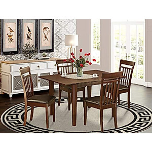 East West Furniture PSCA5-MAH-LC Dining Set, 5-Piece