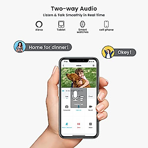 ieGeek 5MP Security Cameras Wireless Outdoor, Solar Camera Security Outdoor WiFi 360° PTZ Battery Powered with Spotlight & Siren/Motion Detection/Color Night Vision/2-Way Audio/IP65, Works with Alexa