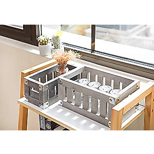 Home Zone Living Wood Storage Crate for Organization and Storage, 3 Pack, Brown