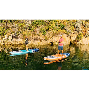 ISLE Pioneer Inflatable Stand Up Paddleboard & iSUP Bundle Accessories & Backpack — Wide Stance, Durable, Lightweight — 285 lbs Capacity (Coral Pink, 10'6" x 34" x 6")