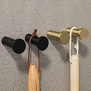 SAYAYO Gold Coat Hooks Wall Mounted, Towel Hooks for Bathrooms Mordern Robe Hooks, Heavy Duty Wall Hooks for Hanging, SUS 304 Stainless Steel 2 Packs