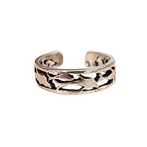 Handmade Silver Swimming Dolphins Adjustable Toe Ring, 925 Sterling Silver, Marine Ocean Animal Dainty Open Toe, Pinky or Knuckle Rings for Women, By MiYa Jewelry Creations