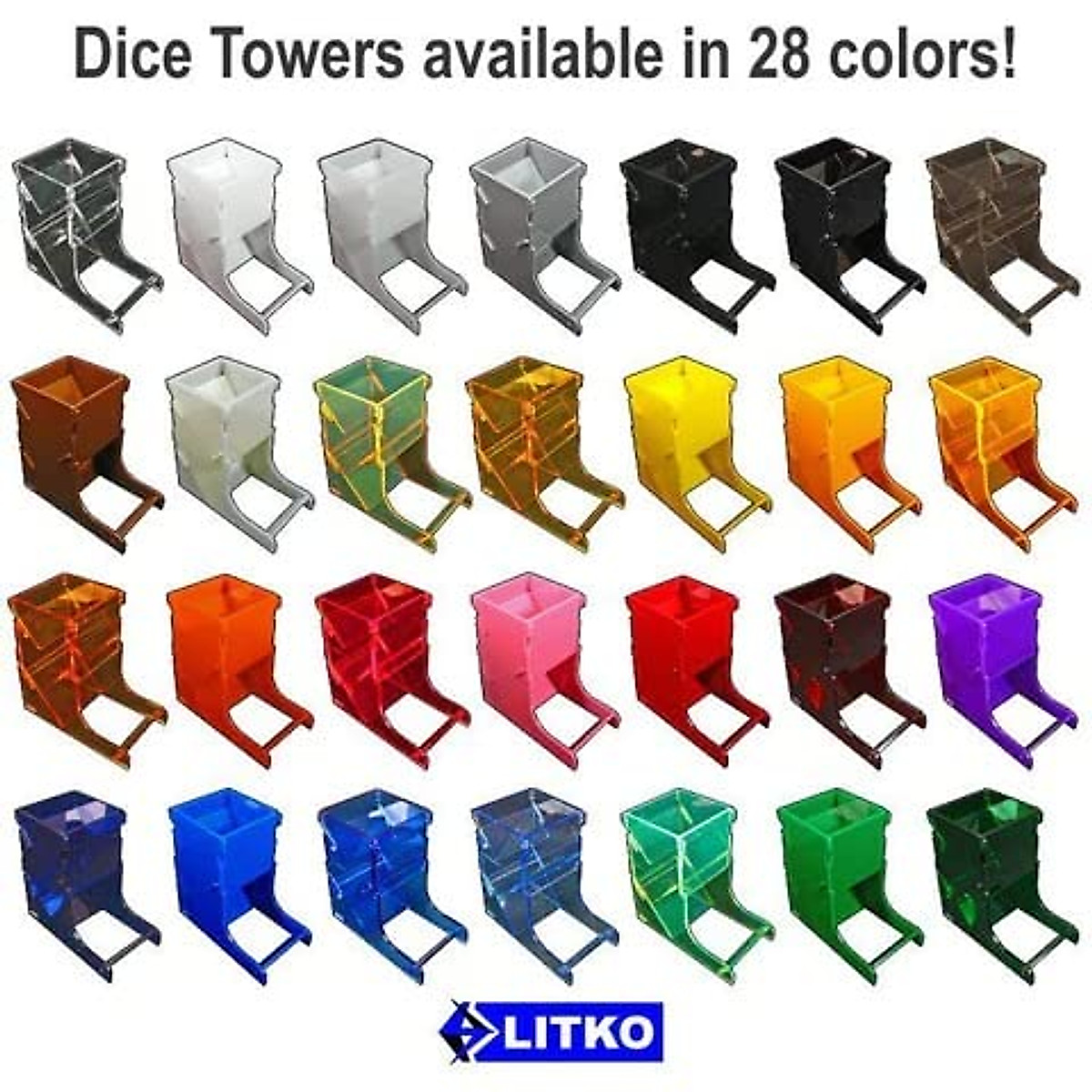 LITKO Dice Tower | Dice Roller | Dice Tumbler | Dice Boot | TTRPG | Board Games (Translucent Green)