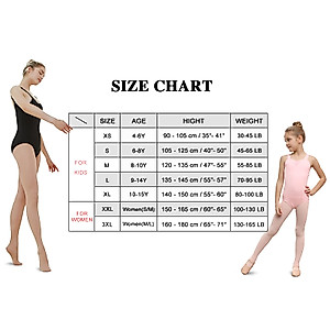 Stelle Girls Tights Ballet Dance Tights Women Ultra Soft Pro Convertible Transition Tights (BP, L)
