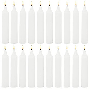 4 Inch Candles Small White Spell Candles Short Taper Candle Vigil Candle Chime Candles Burn up to 3 Hours 20Pk for Religious Candles Faith Prayer and Meditation