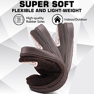 ONCAI Mens Slippers with Arch Support Wool and Cotton-Blend High-Density Memory Foam Felt House Shoes with Indoor Outdoor Rubber Soles