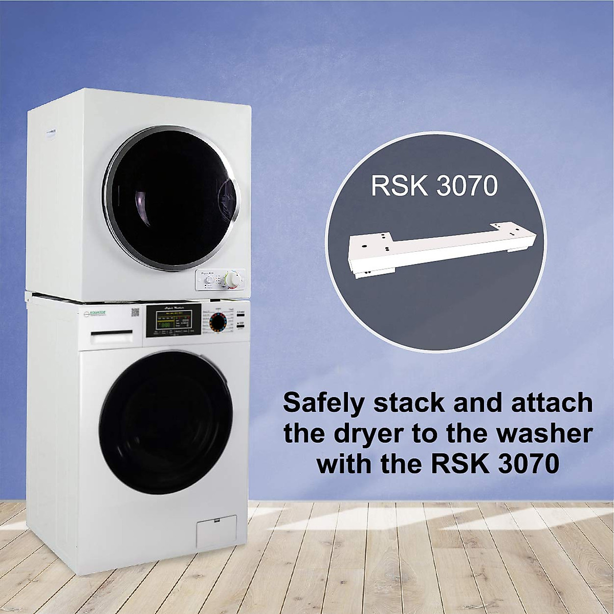 Equator Digital Touch Apartment 110V Set 18lbs Washer+Vented 3.5cf Auto/Time Dry