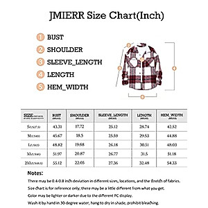 JMIERR Plaid Shacket Men Casual Button Down Shirts Long Sleeve Lightweight Classic Jackets Tops with Pockets,US 43(L),Brown