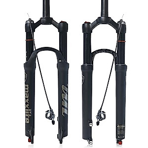 ZTZ Mountain Bike Fork,26 27.5 29 inch MTB Suspension Air Fork ，Rebound Adjust，Travel 120mm,QR 9mm，1-1/8 Straight Tube, Ultralight Mountain Bike Front Fork for XC/AM Bike(Remote Lockout)