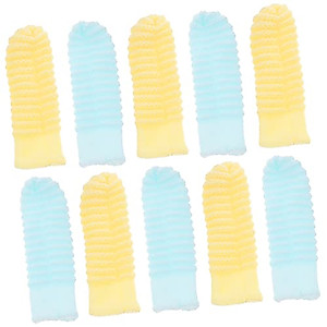 Angoily 40 Pcs Pet Toothbrush Gloves Chew Brush for Dogs Dog Toothbrush Finger Dog Chew Toy Cat Toothbrush Finger Small Dog Toothbrush Pet Supplies Comfortable Tooth Brushing Set Polyester