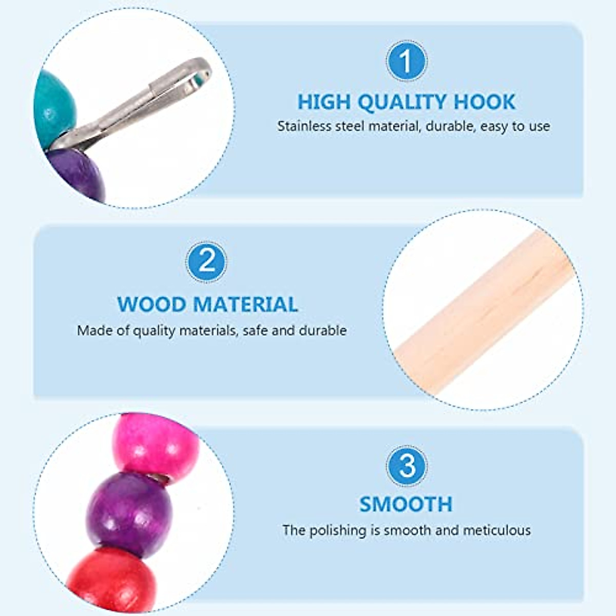 YARNOW Wooden Toys Indoor Hammock Indoor Hammock Climbing Toys 2 Pcs Wooden Bid Swings Bid Limbing Swing Ng Swing Swing Toys Toys Olof Paot Bird Toy Bird Toy Bird Toy Indoor Swing