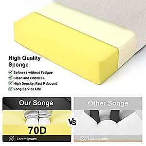 Detiblue Custom Bench Cushion Outdoor Cushions for Patio Furniture Indoor Bay Window Seat Porch Swing Bench Cushions Non-Slip Bench Pads 70D High Elastic Sponge