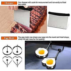 Camping Grill Set Flat Top Grill Accessories, Spurtar 38 PCS BBQ Accessories Outdoor Griddle Accessoriesfor Blackstone and Chef with Basting Cover Barbeque Grill Grilling Accessories with Cleaning Kit