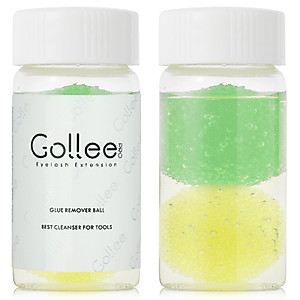 1 Bottle Eyelash Extension Tweezers Cleaner/Liquid Glue Remover and Sponge Ball For Lash Extension Tools