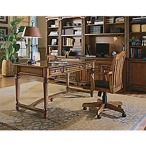 Hooker Furniture Brookhaven Leg Desk in Clear Cherry Finish
