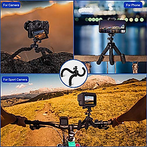 PHOPIK Mini Phone Tripod Stand: Portable and Flexible Octopus Smartphone Tripod- Compatible with iPhone/Android/Camera/GoPro