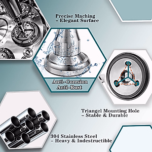 Door Stopper, Magnetic Door Stop, Hydraulic Shock Absorbent, Stainless Steel Heavy Duty Wall Mount Magnet Door Catch Holder Hold Door Open, Magnetic Door Stoppers for Bottom of Door, Brushed Nickel