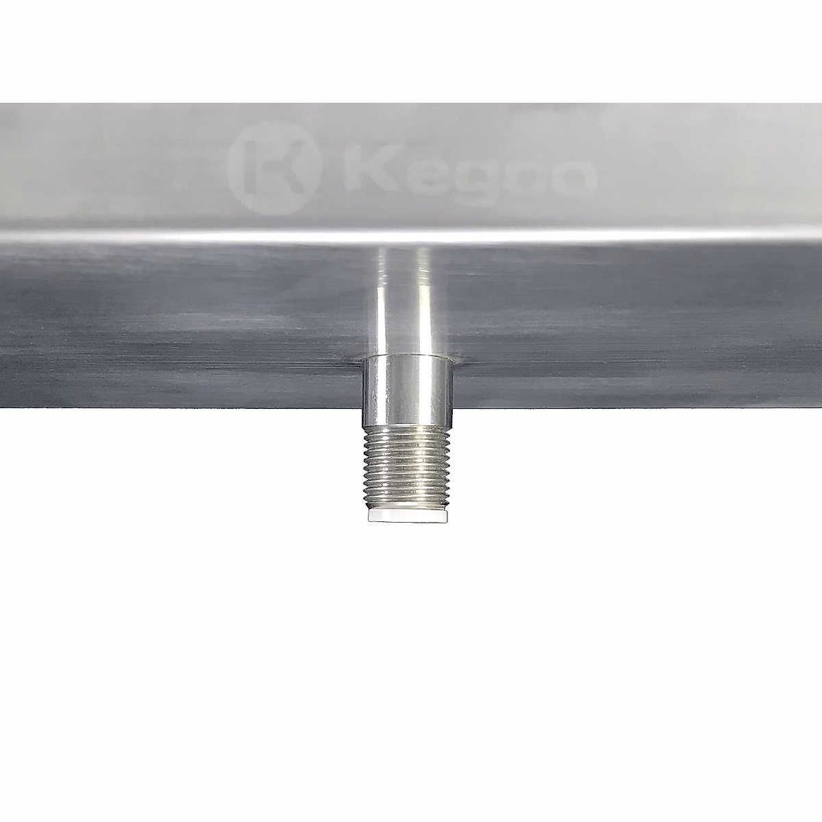 Kegco SECO-1610D 16" x 10" Surface Mount Drip Tray - 3" Column Cut-Out - SS, with Drain