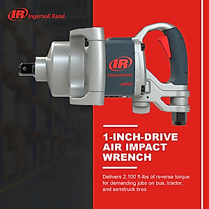 Ingersoll Rand 2850MAX 1" Air Impact Wrench, 2100 ft-lbs Max Torque, D-handle