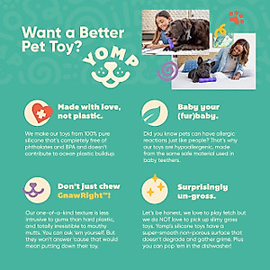 Yomp ToothBuddy Dog Dental Chew Toy - Dog Teething Toy for Soft & Medium Chewers - Dog Toy Bone - Chewing Toy for Dogs - Pet-Safe, Non-Toxic Silicone Dog Toy