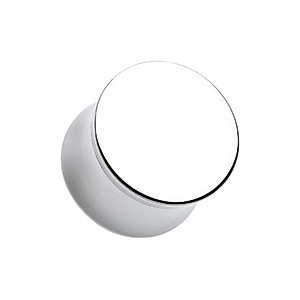 Covet Jewelry Basic Steel Solid Double Flared Ear Gauge Plug (7/16" (11mm))