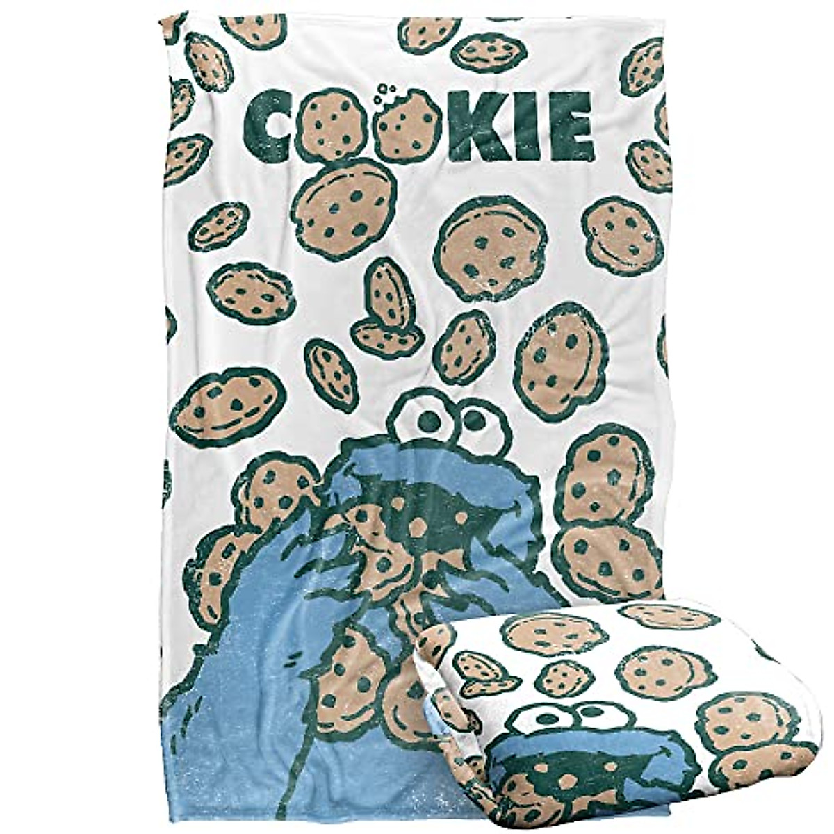 Sesame Street Cookie Crumble Silky Touch Super Soft Throw Blanket 36" x 58"
