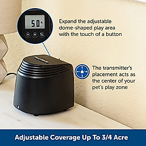 PetSafe Stay & Play Compact Wireless Pet Fence, LCD Screen to Adjust Circular Boundary, Secure up to 3/4 Acre Area, Use for All Your Pets, Portable System from the Parent Company of INVISIBLE FENCE