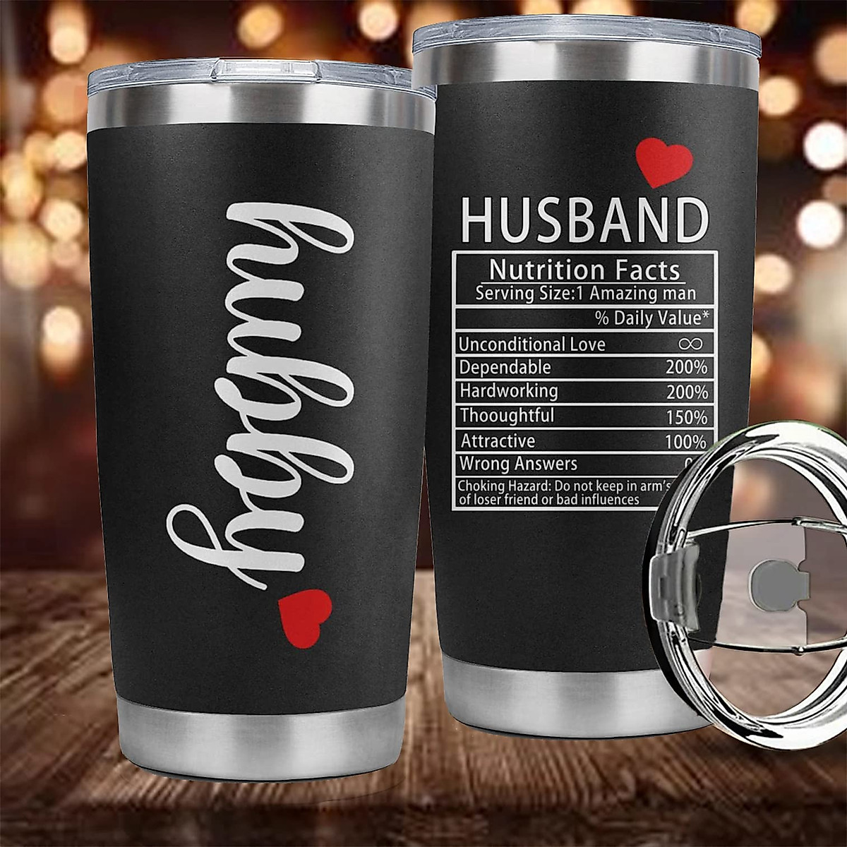 Znutrce Gifts For Husband- Men Gifts,Husband Gifts from Wife,Couple Gifts For Husband,Anniversary for Husband, Him,To My Husband Birthday Gifts from Wife for father's day,Tumbler 20 oz.