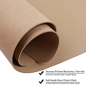 Leather Desk Mat,Desk Pad,Desktop mat,Waterproof Desk Mat for Desktop, Desk Mat for Keyboard and Mouse,Leather Mouse Pad Protector for Office and Home,30"x 14"