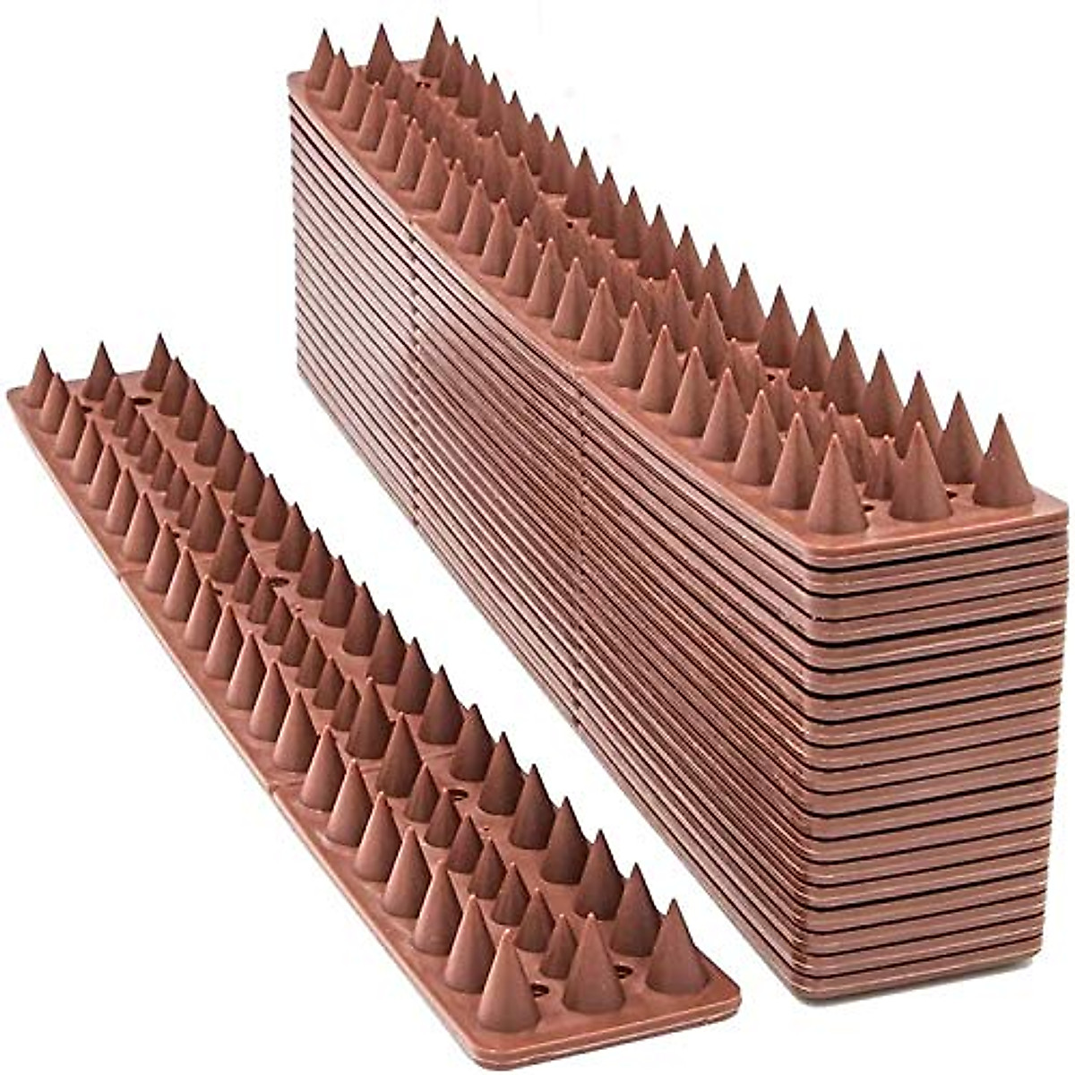 Defender Spikes, Cat and Bird Fence Spikes 20 Feet, Plastic Deterrent Anti Theft Climb Strips to Keep Racoons Away
