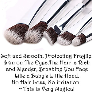 JASSINS 5 Pcs Potter Makeup Brush Set, Wizard Magic Wand Brush for Foundation Eye Shadow Eyeliner Blending Pencil Lip Professional Makeup Tools with A Gift Bag