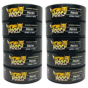 Hooch Herbal Snuff Wintergreen Pouch Packs - 10 Cans - Includes DC Crafts Nation Skin Can Cover - Illuminati