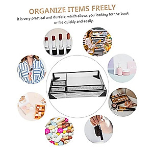 Tofficu 3pcs Office File Holders Household Book Organizer Bookshelf Accessories Desktop Paper Organizer Drawer Organizers Office Desk Organizers and Storage Office File Organizer Magazine