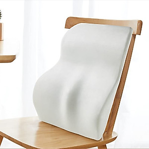 FZZDP Memory Foam Lumbar Support Cushion for Back Waist Orthopedic Pillow Office Chair Cushion Car Seat Massage Pad