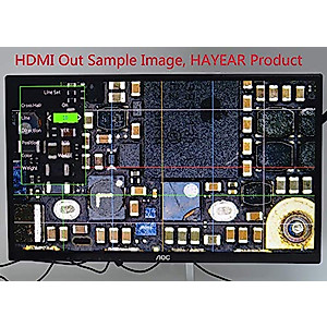 HAYEAR 16MP HDMI Microscope Camera Kit for Industry Lab PCB USB Output TF Card Video Recorder +180X C-Mount Lens + Big Stereo Stand +144 LED Light