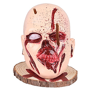 Skull Knife Holder Head, Material Versatile Kitchen Storage Tool Horror Themed Party Decorations for Halloween