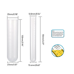 jiuwu 28 pcs centrifuge Tubes 1/2 oz Test Tubes with caps 5/3 oz Test Tubes with Rack（10 * 50 ml and 18 * 15 ml) for lab Tubes、Laboratory Supplies