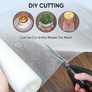 BALEINE Shelf Liner Drawer Liner, 12 in x 20 Ft BPA Free Cabinet Liner Non-Toxic Non-Slip Washable Oil Resistant Kitchen Liners (12''x20', 1 Roll)