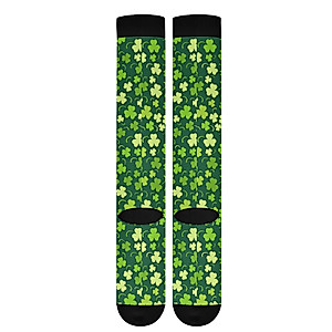 xigua St. Patrick's Day Compression Socks 20-30mmHg Knee High Stockings for Sport Nursing - 1 Pair