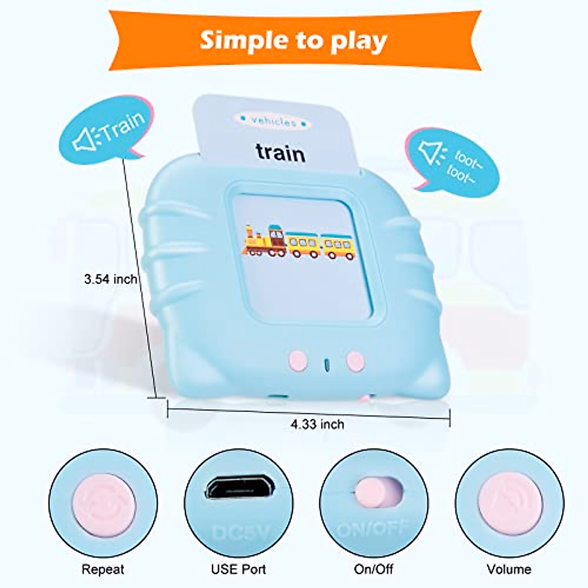 Ednzion Toddler Toys Age 2-4, Autism Sensory Toys for Autistic Children, Educational Learning Toys for 1 2 3 Year Old Boys and Girls, Speech Therapy Toys, 224 Sight Words Talking Flash Cards