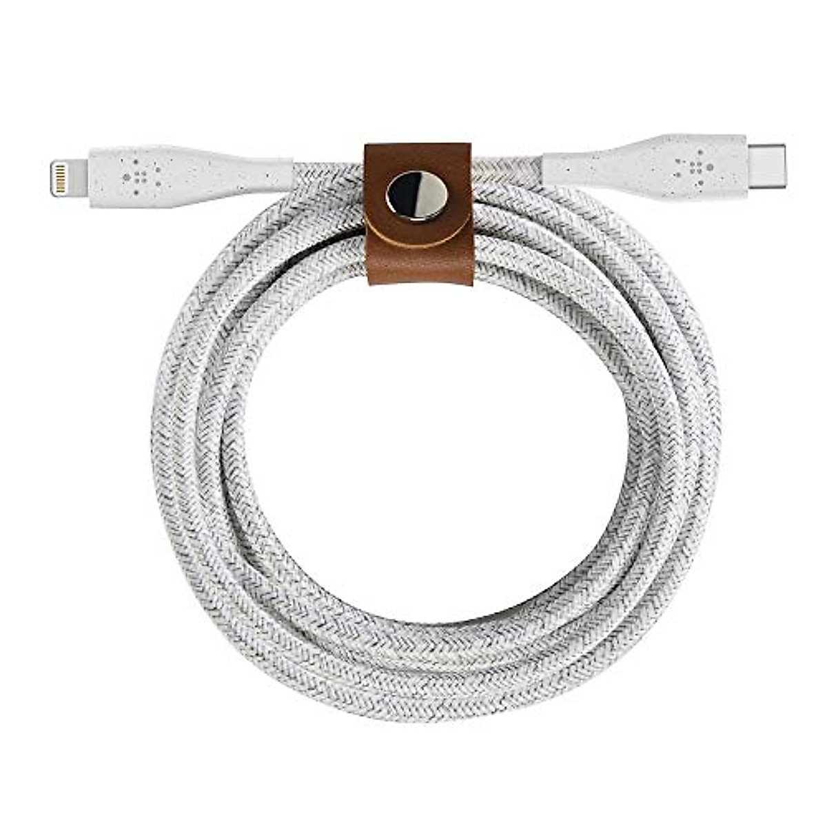 Belkin USB-C to Lightning Cable + Strap (Made with DuraTek) Ultra-Strong iPhone Fast Charging Cable, iPhone USB-C Cable, 4ft/1.2m