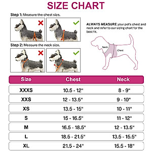 Joytale Small Dog Harness, Breathable Mesh Step-in Vest Harness, Reflective Soft Padded Harnesses for Small and Medium Dogs, Hot Pink, M
