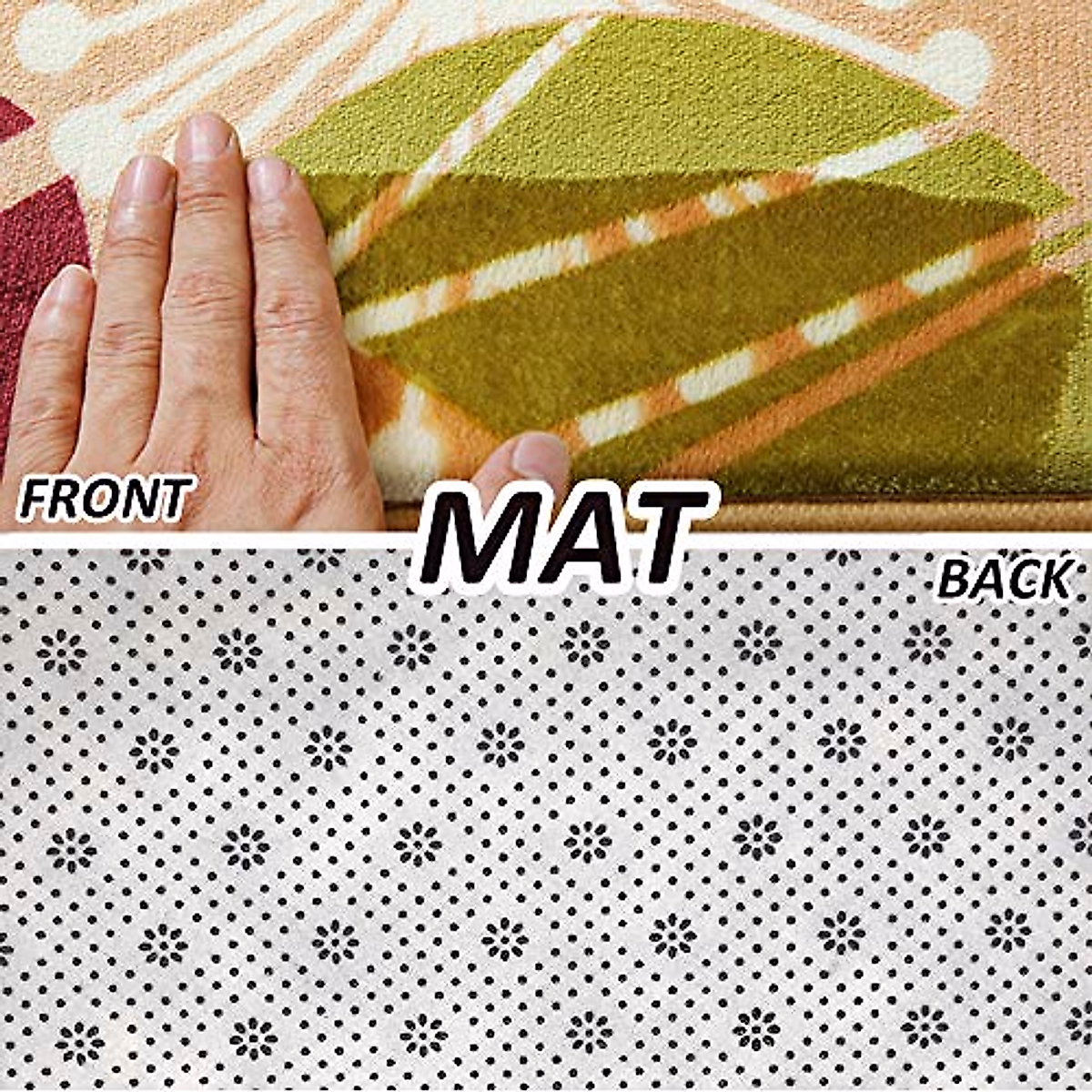 Christmas Bath Rugs Elk Deer Snowflake Sponge Doormat Absorbent Non Slip Backing Durable Soft Flannel Mat Reindeer Red Buffalo Plaid Christmas Memory Foam Mats for Bathroom Kitchen 18 x 30 inches