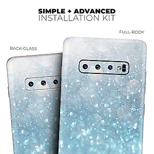 DesignSkinz Unfocused Abstract Blue Rain Protective Vinyl Decal Wrap Skin Cover Compatible with The Samsung Galaxy S20 (Screen Trim & Back Glass Skin)