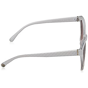 Jessica Simpson Womens J5823 Quilted Rectangular Sunglasses With Uv400 Protection. Glam Gifts For Her, 57.8 Mm, White Crystal, 57.8 Mm US