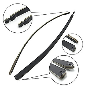 Black Hunter Archery Takedown Bow Longbow American Longbow Adult Right Hand Hunting Wood Bow 60",30-60lbs Target Practice