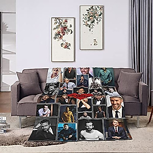 Throw Blanket Ultra-Soft Cozy Throw Blanket Flannel Blankets for Couch Bed Living Room (Black, 50"X40")