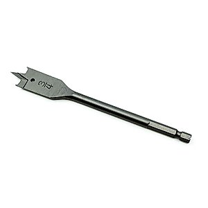 Benchmark Abrasives 3/4" x 6" Spade Drill Bit with Quick-Change Hex Shank Hole Cutter for Woodworking, Drilling, High-Speed Steel Paddle Flat Bits (3/4" x 6")